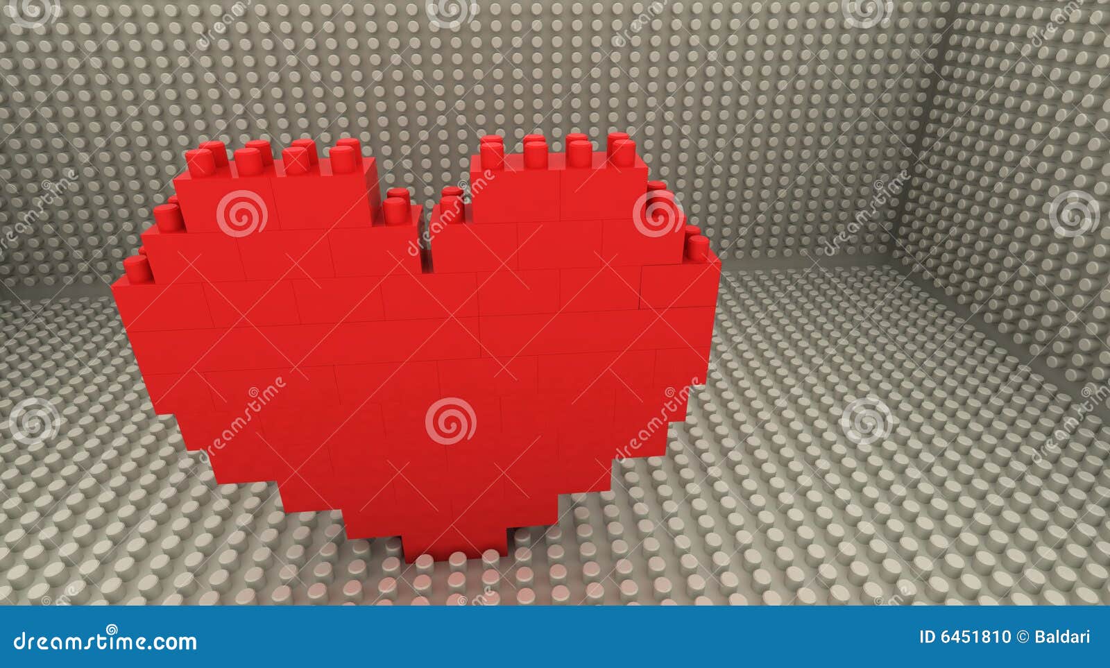 Corazón de Lego stock de ilustración. Ilustración de lego - 6451810