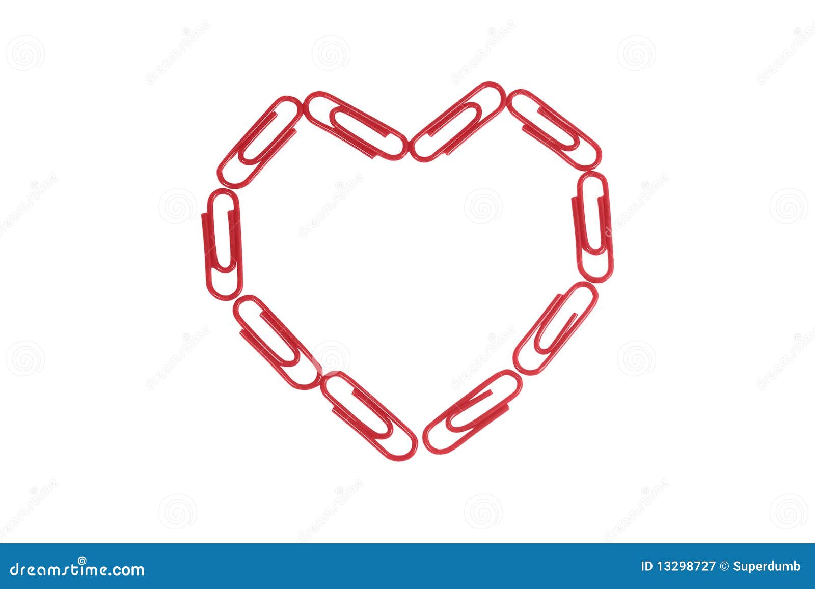 Corazón De Los Clips De Papel Imagen de archivo - Imagen de romance ...