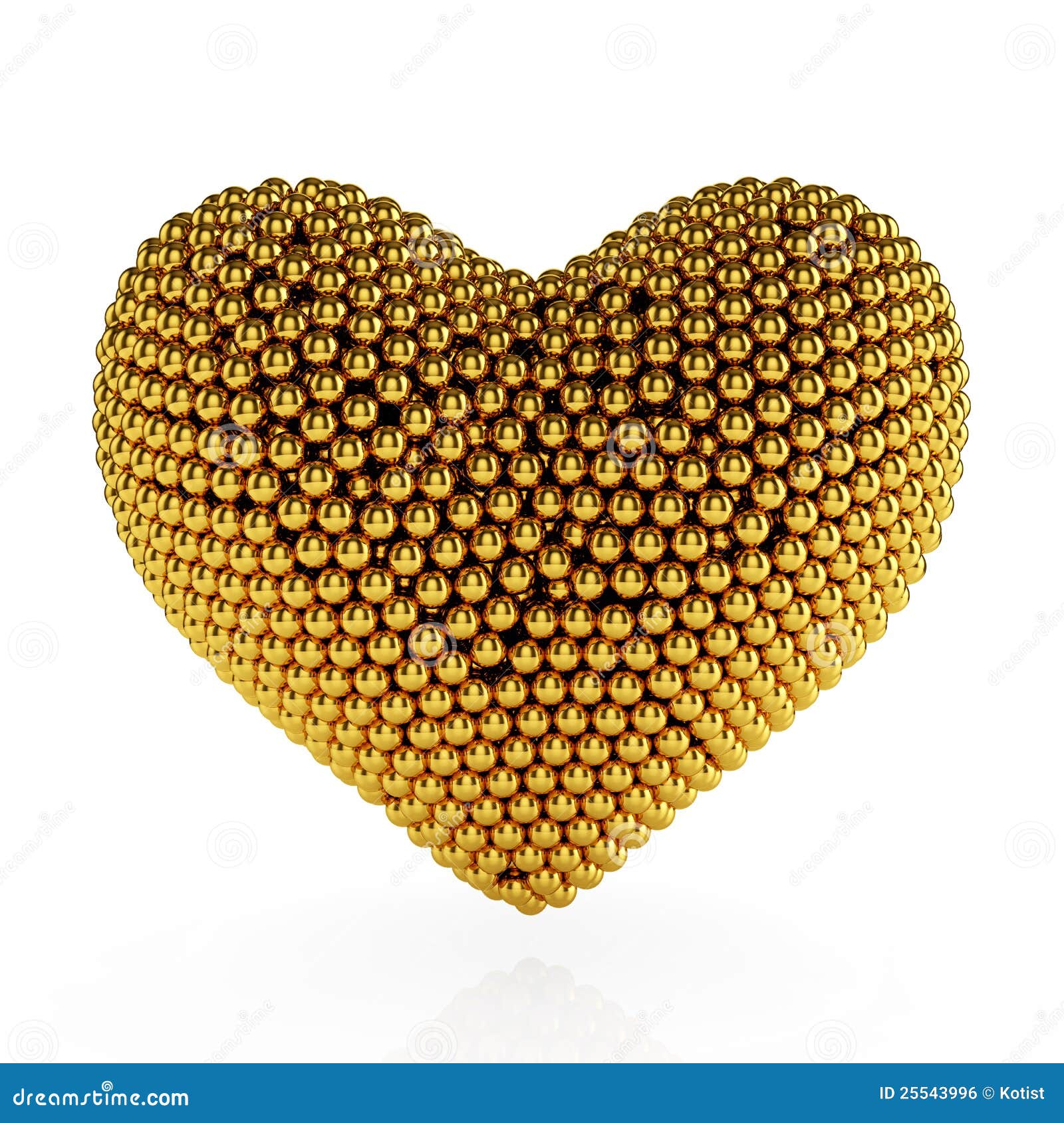 Corazón de oro stock de ilustración. Ilustración de color - 25543996
