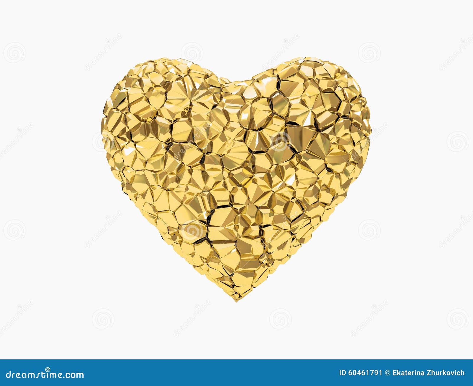 Corazón de oro stock de ilustración. Ilustración de metal - 60461791