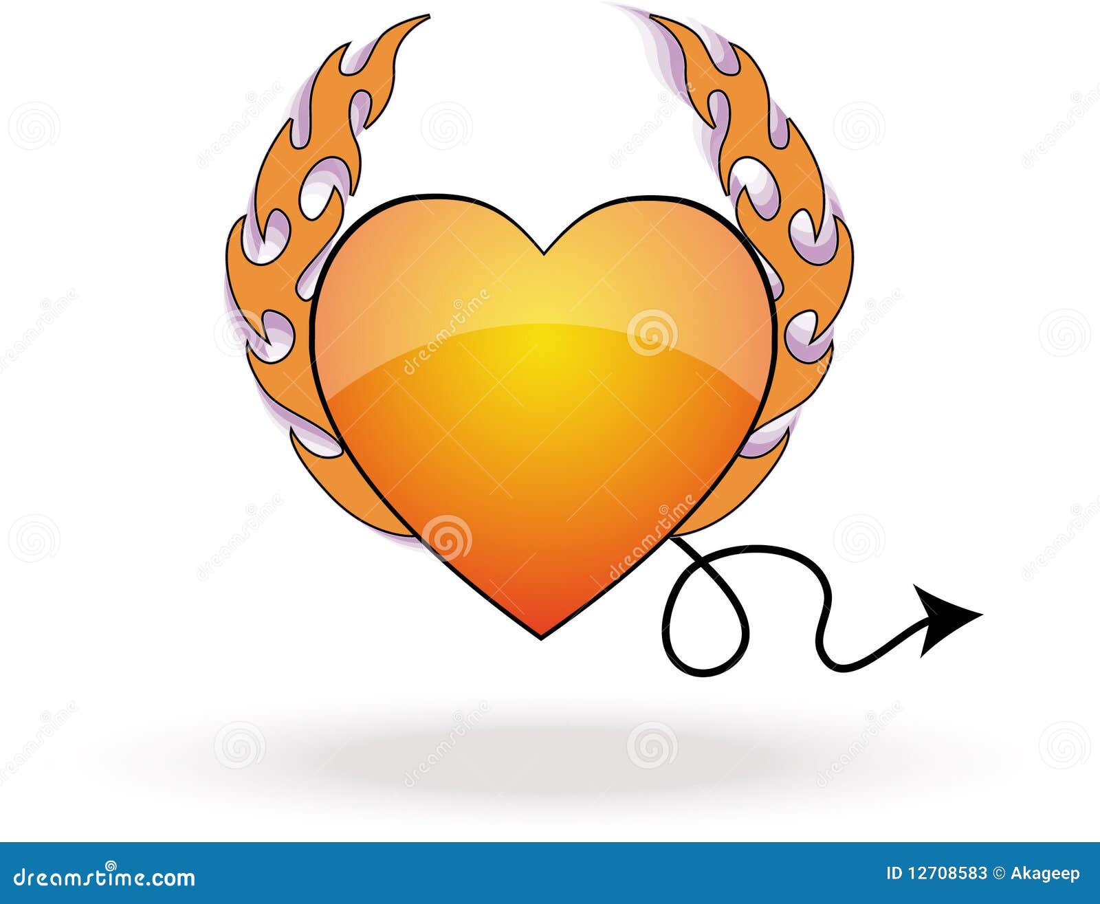 Corazón del diablo stock de ilustración. Ilustración de dulce - 12708583