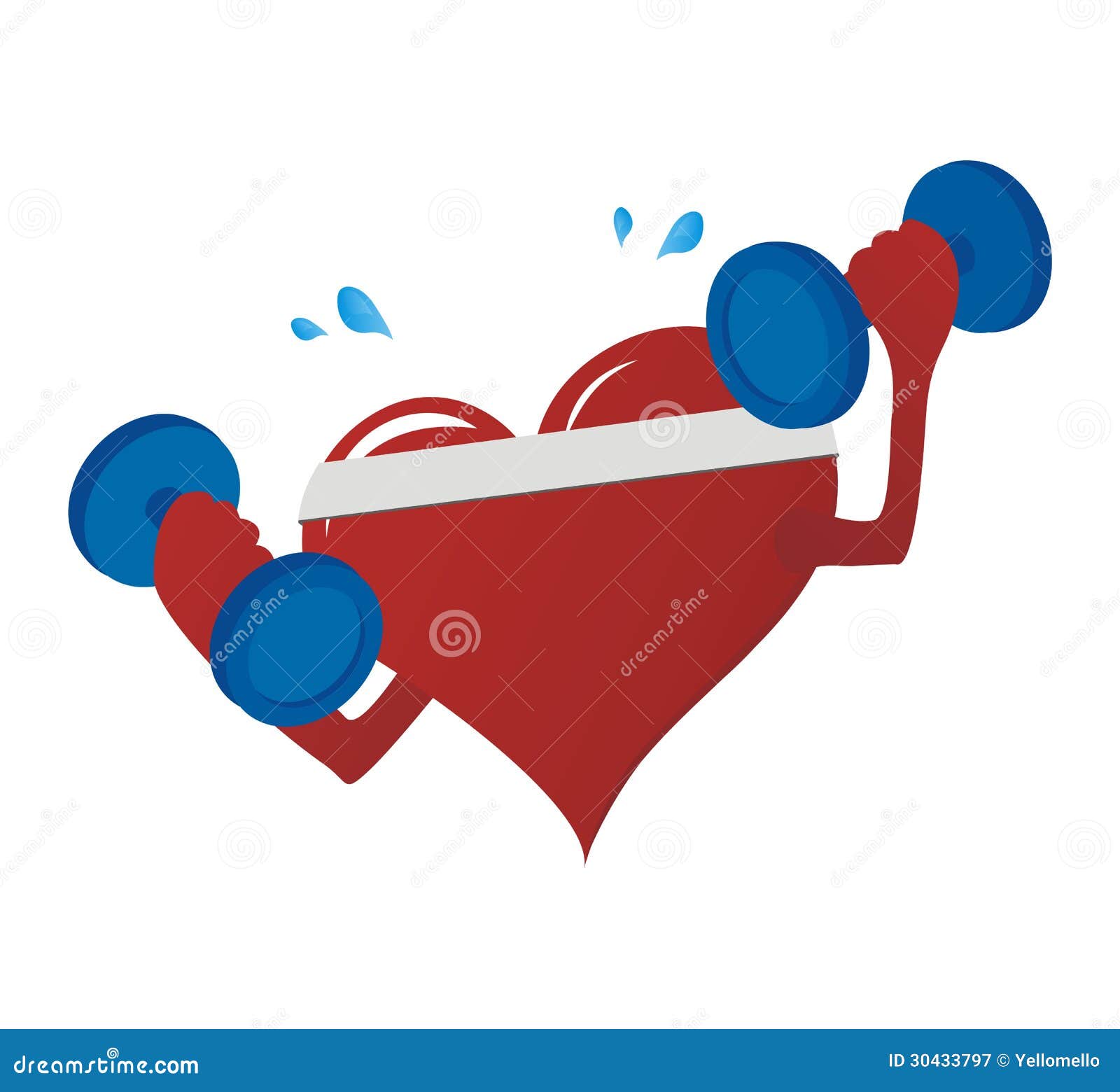 Corazón del ejercicio stock de ilustración. Ilustración de mascota ...