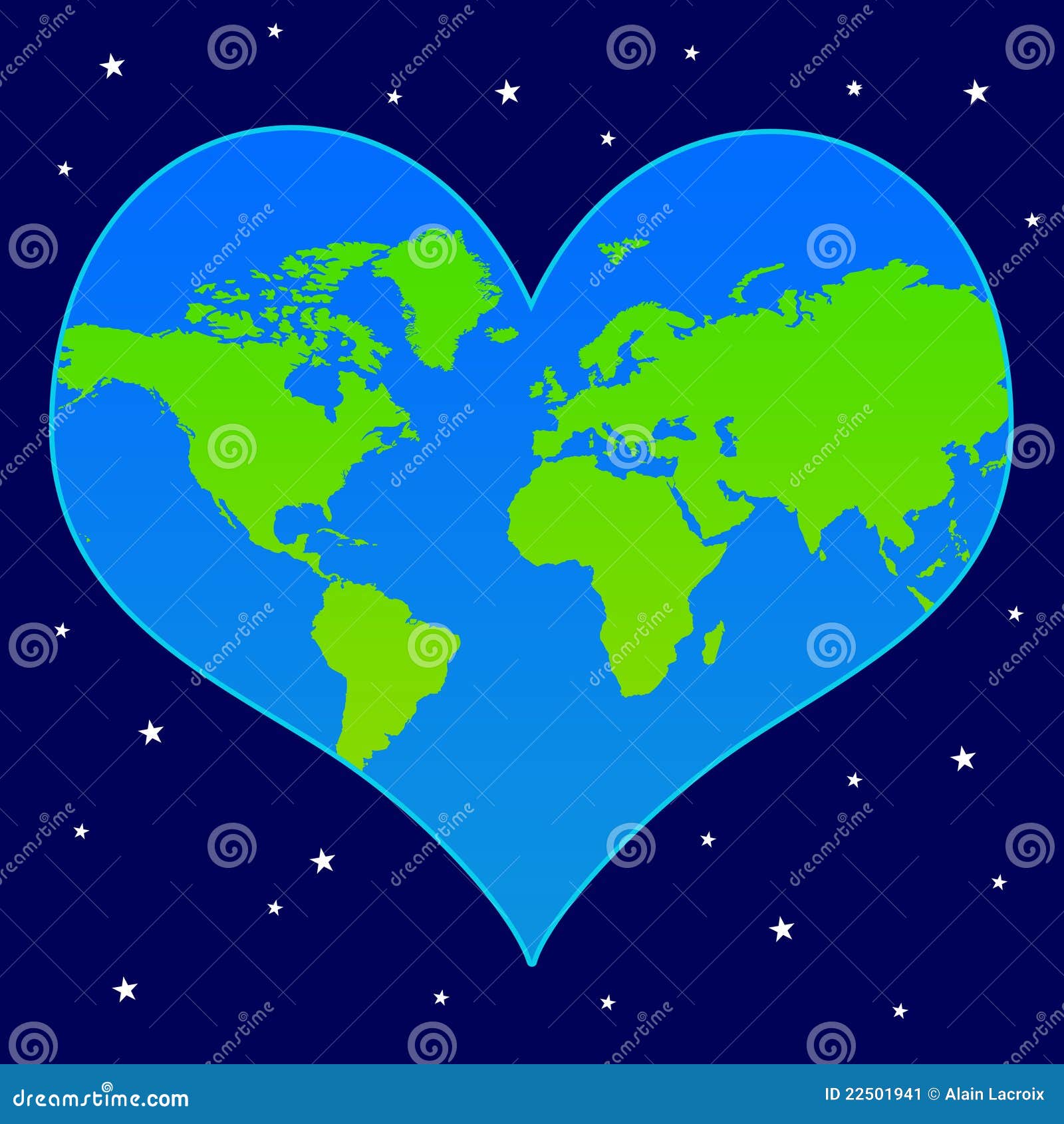 Corazón del mundo stock de ilustración. Ilustración de atlas - 22501941