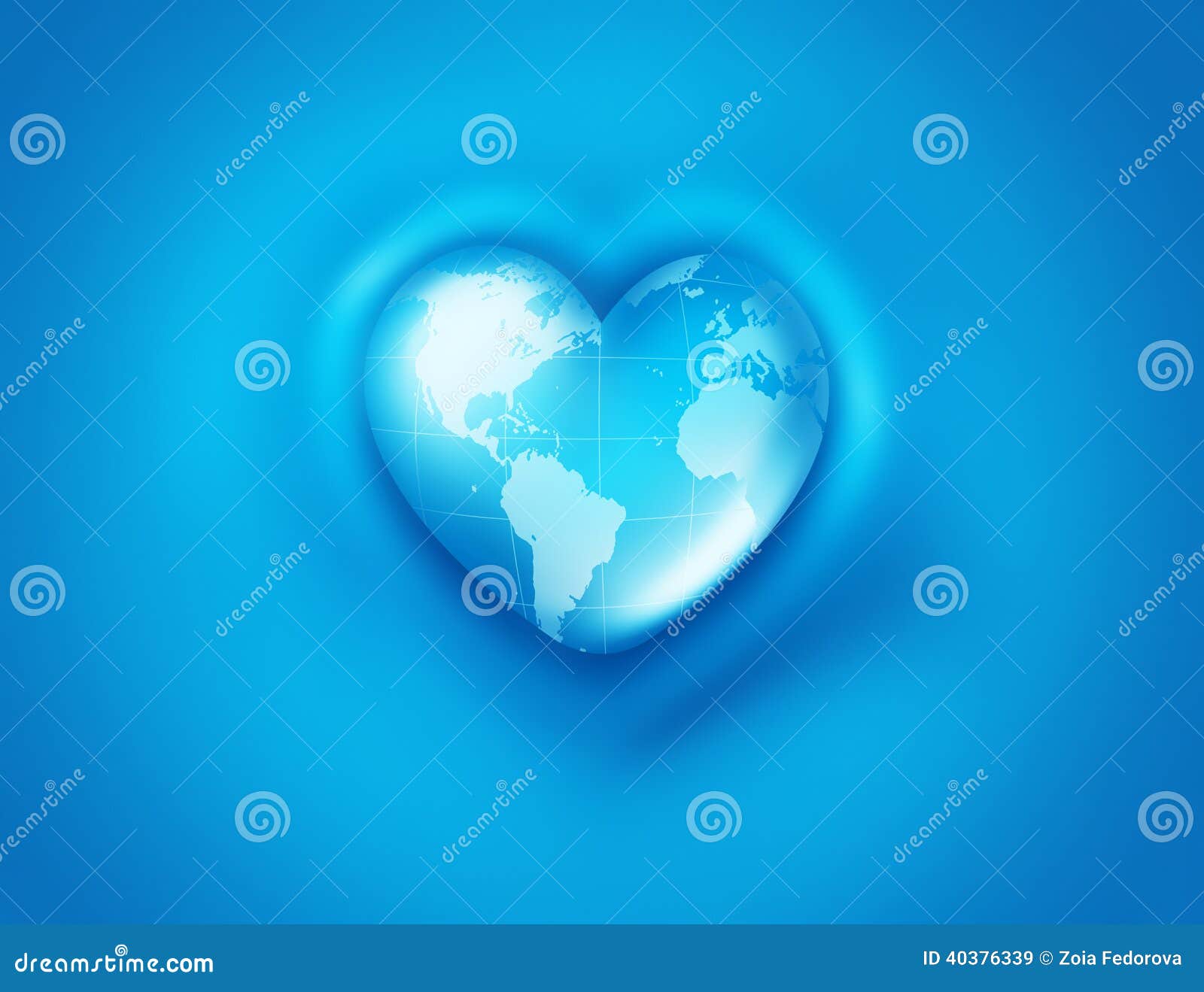 Corazón del mundo stock de ilustración. Ilustración de amor - 40376339