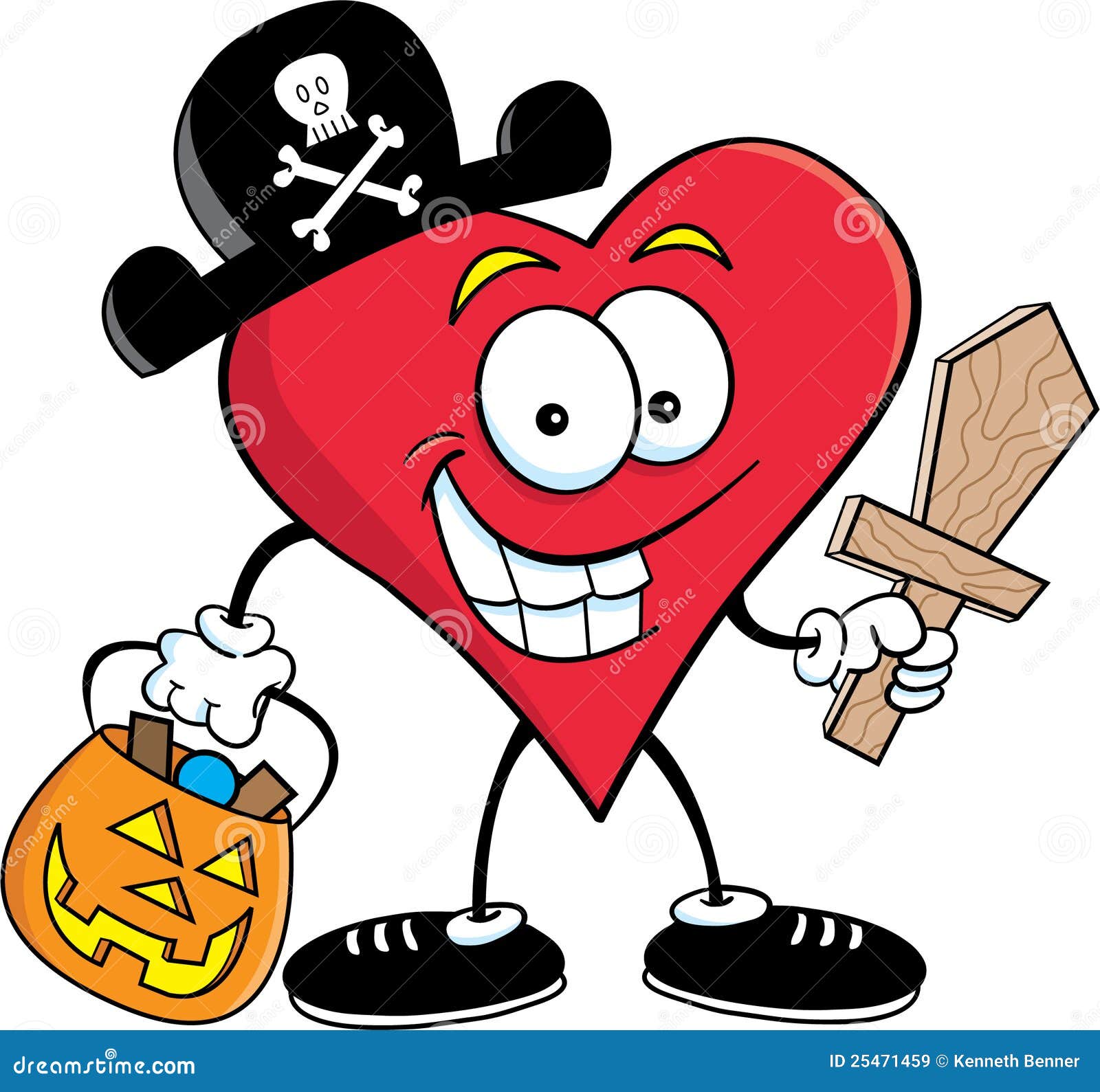 Corazón del pirata ilustración del vector. Ilustración de halloween ...