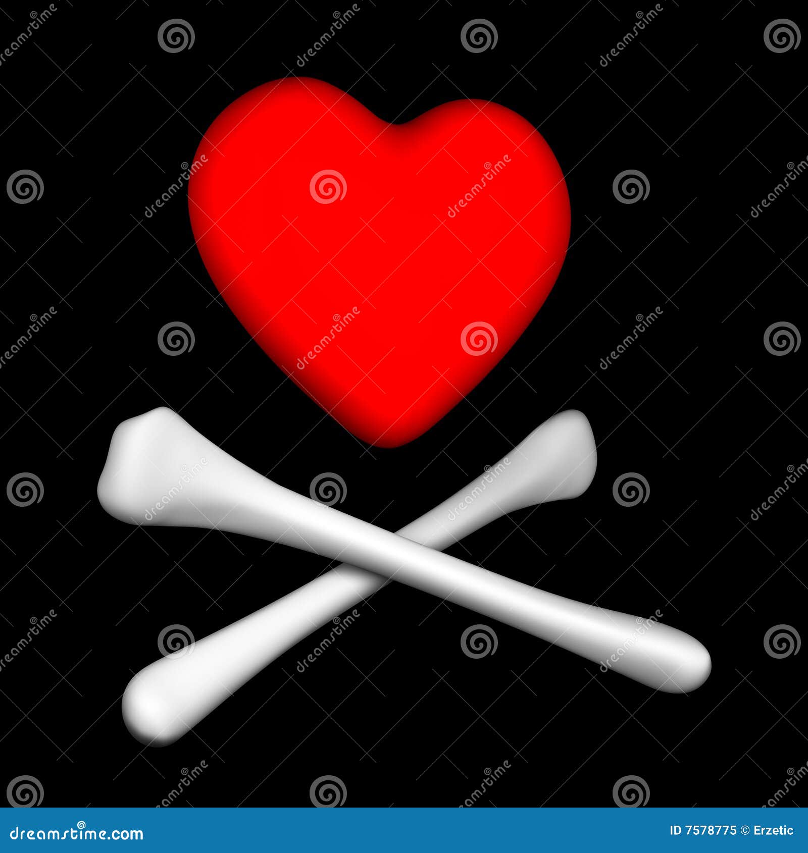 Corazón del pirata stock de ilustración. Ilustración de fondo - 7578775