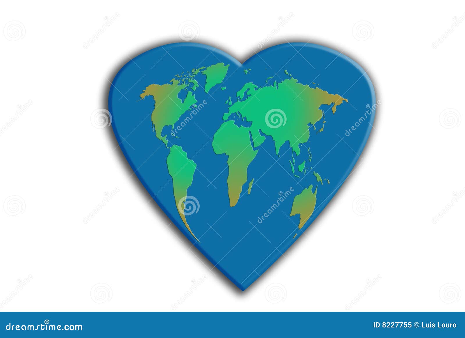 Corazón del planeta stock de ilustración. Ilustración de detalle - 8227755