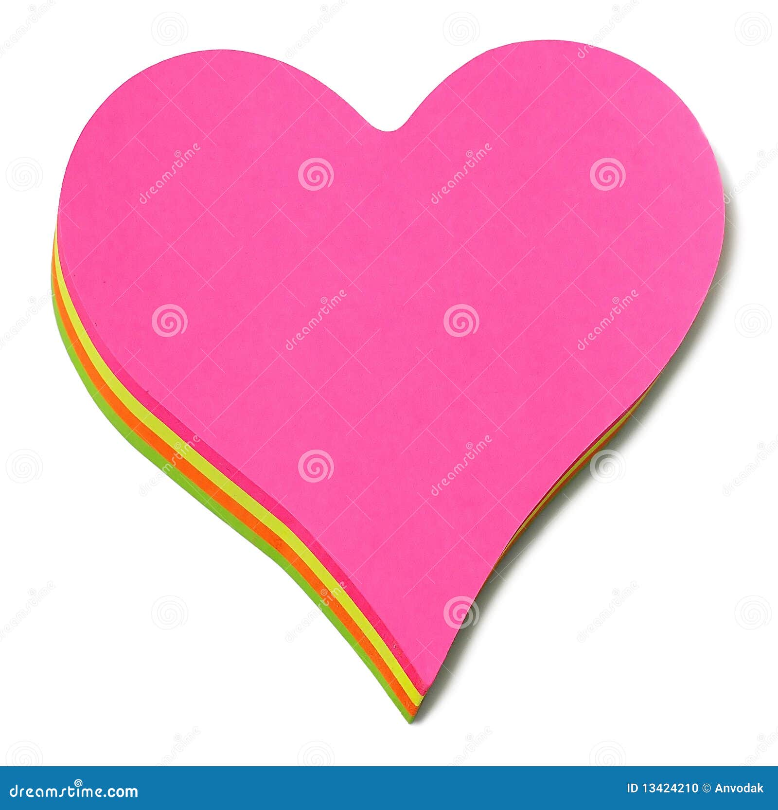 Corazón del post-it foto de archivo. Imagen de coloreado - 13424210