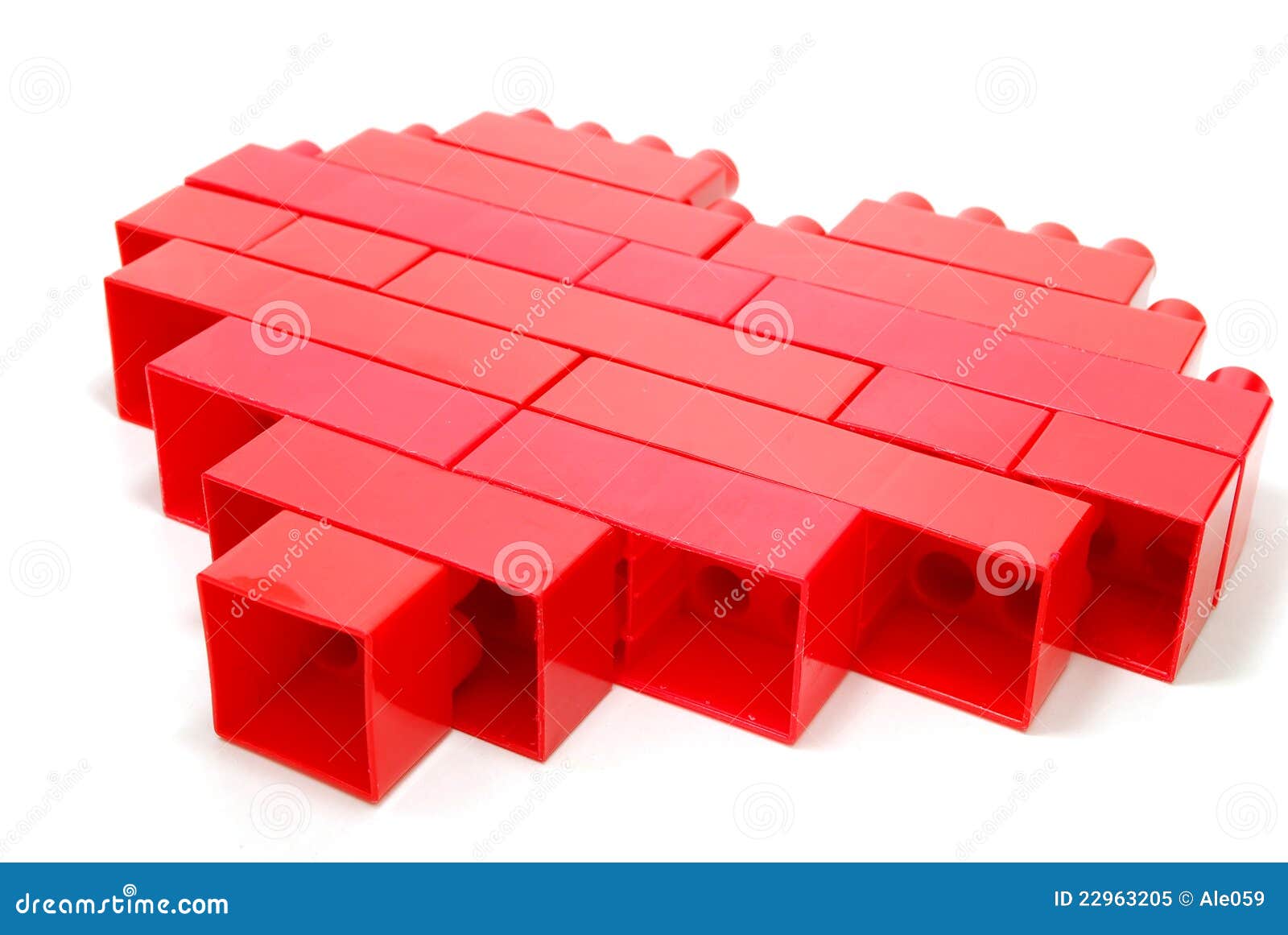 Corazón del rojo de Lego imagen de archivo. Imagen de muestra - 22963205