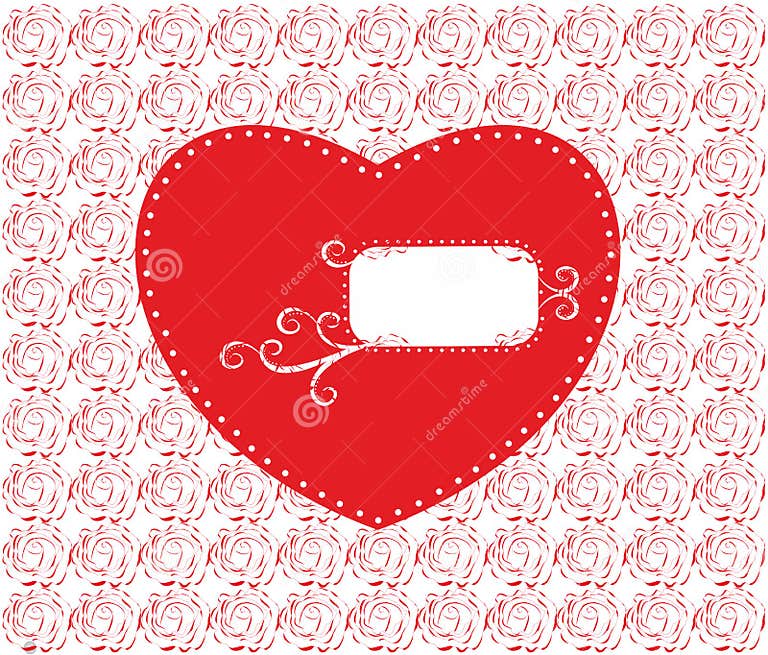 Corazón Del Vector De Rosas Ilustración del Vector - Ilustración de ...