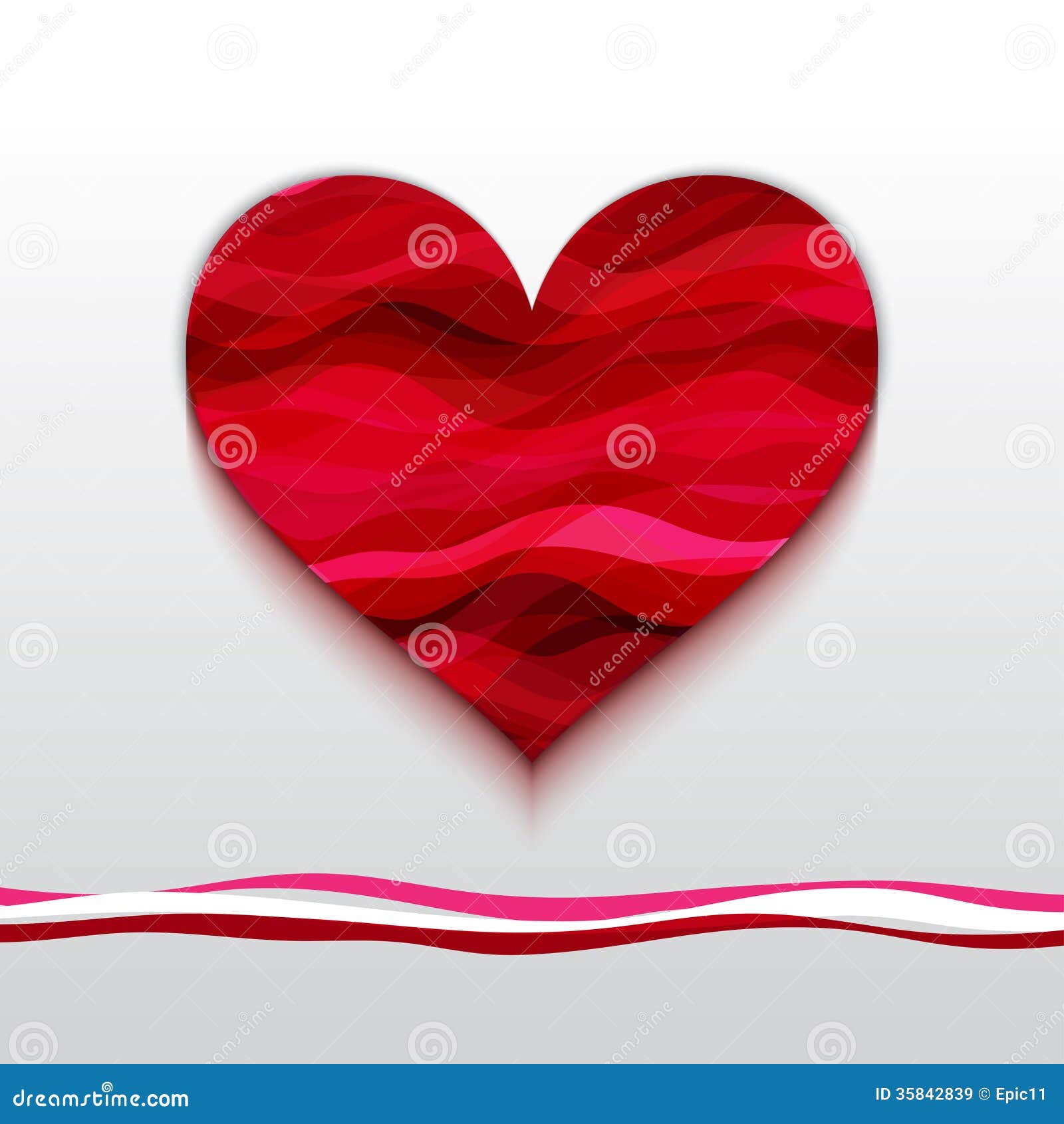 Corazón Del Vector Hecho De Rayas Del Color Ilustración del Vector ...