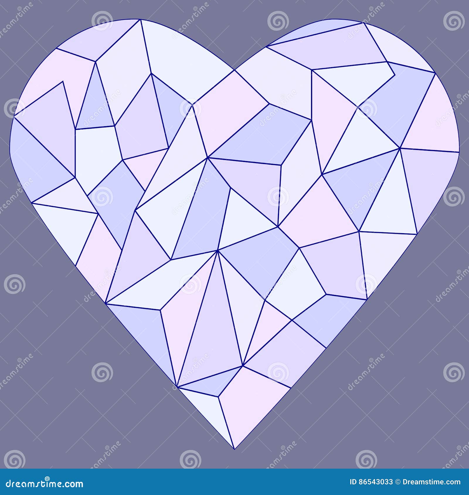 Corazón del vitral ilustración del vector. Ilustración de dulzura ...