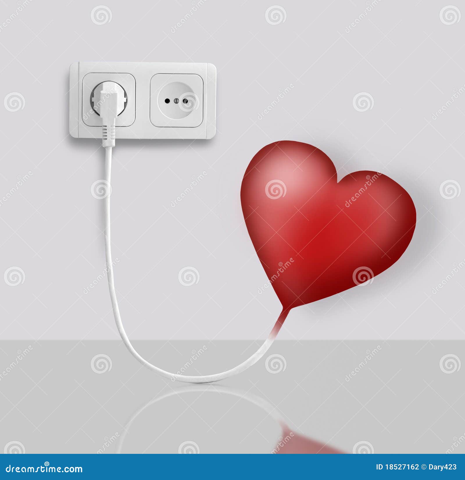 Corazón eléctrico stock de ilustración. Ilustración de aislado - 18527162