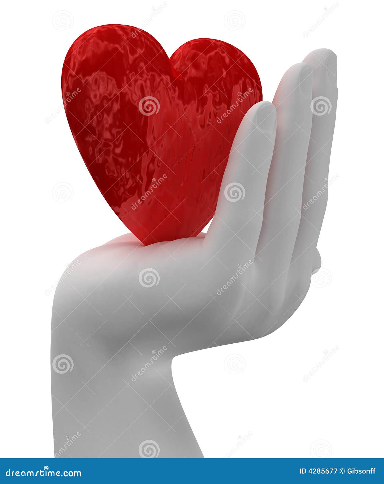 Corazón en las manos stock de ilustración. Ilustración de aislado - 4285677