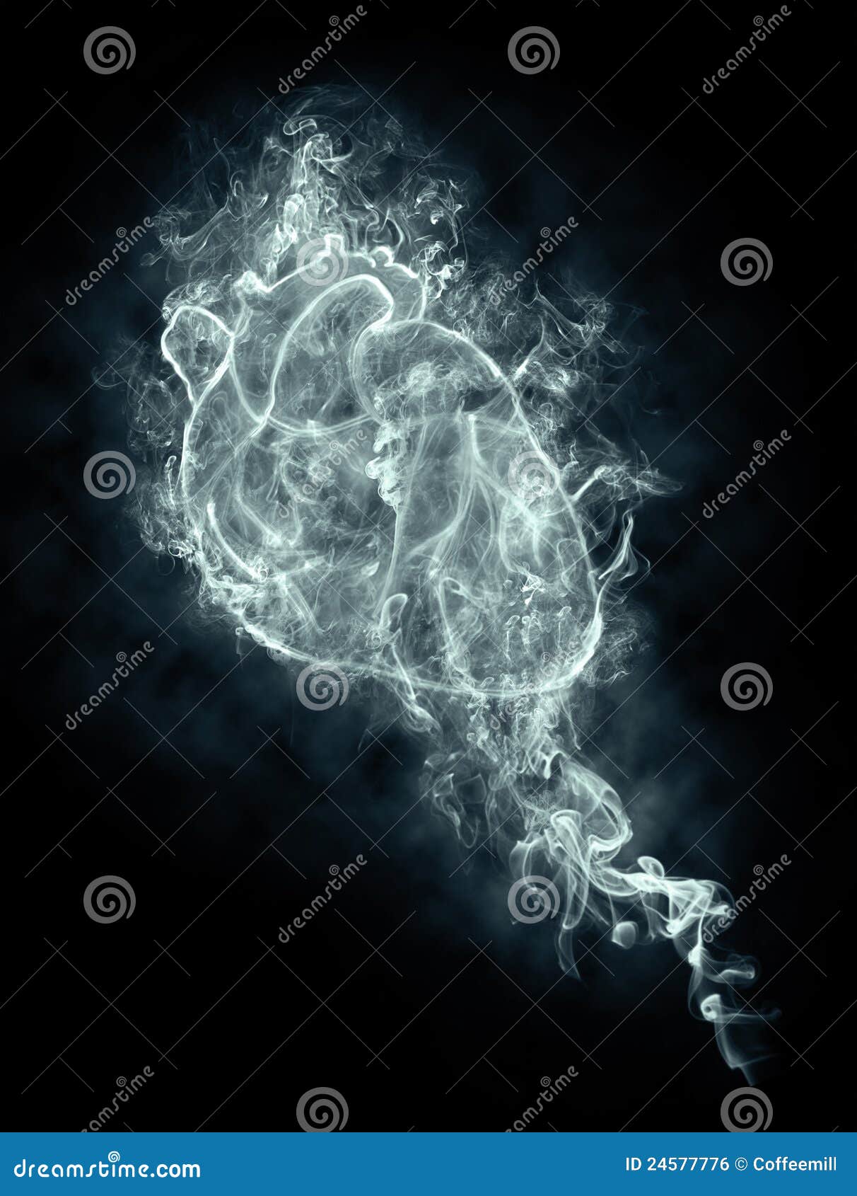 Corazón en un humo foto de archivo. Imagen de flujo, arte - 24577776