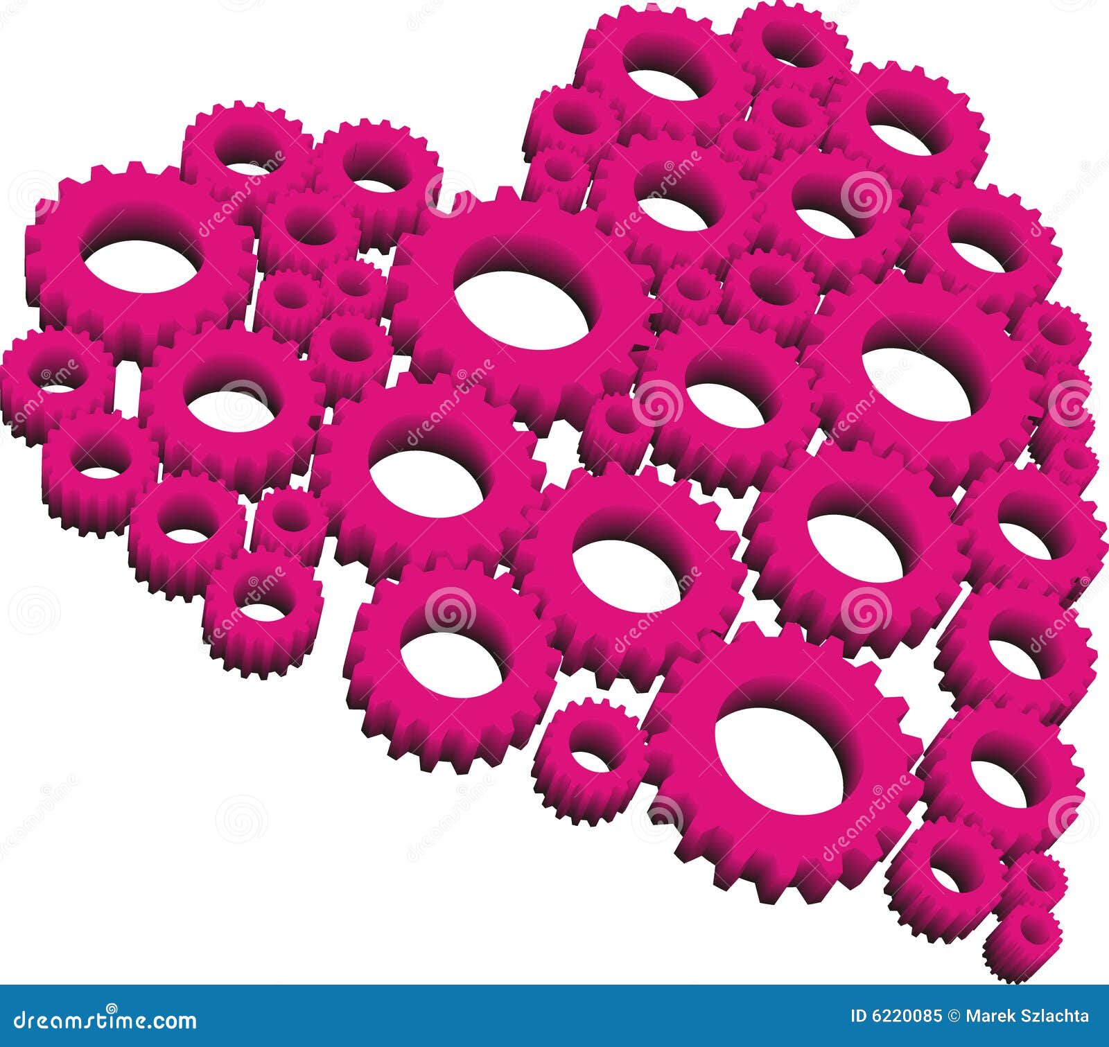 Corazón-engranaje ilustración del vector. Ilustración de gradiente ...