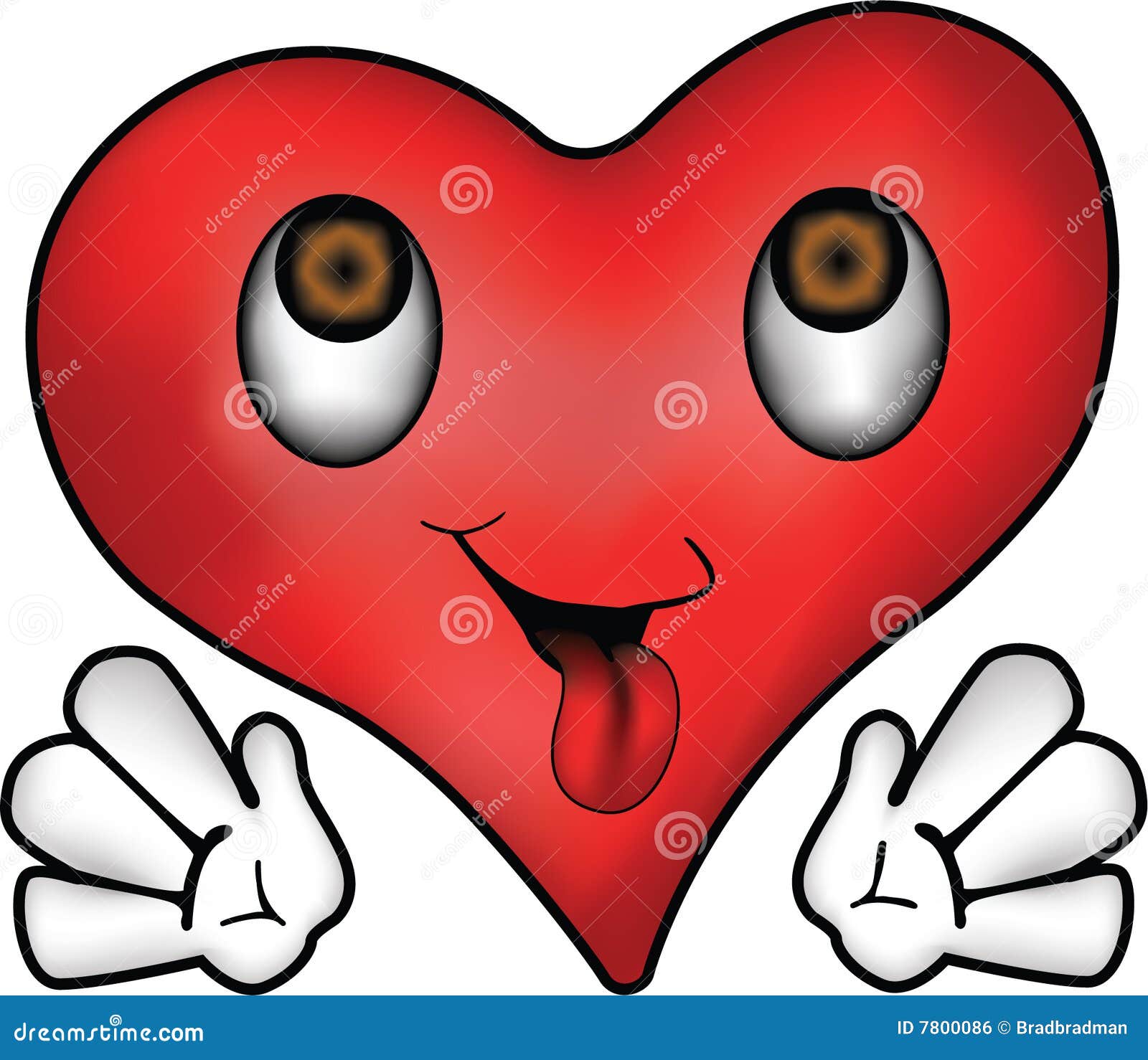 Corazón feliz ilustración del vector. Ilustración de atontado - 7800086