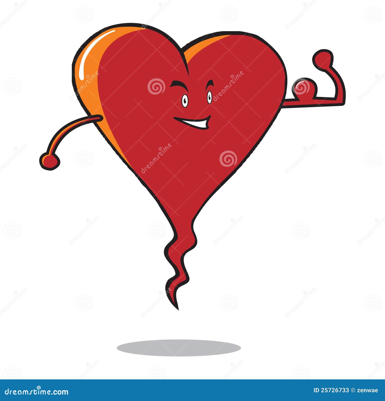 Corazón fuerte ilustración del vector. Ilustración de tolerancia - 25726733