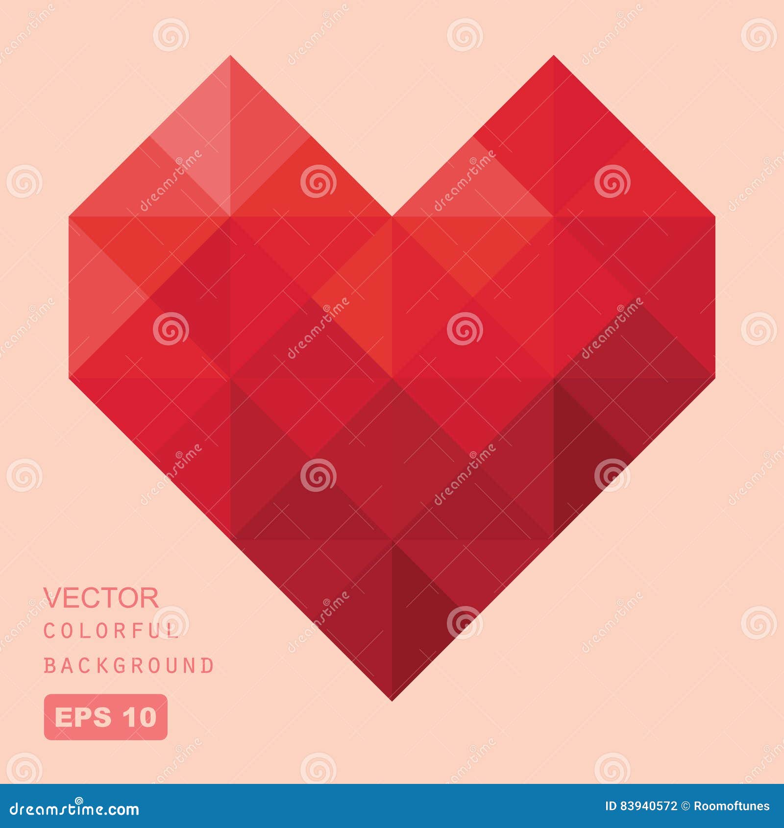 Corazón Geométrico Del Vector Stock de ilustración - Ilustración de ...