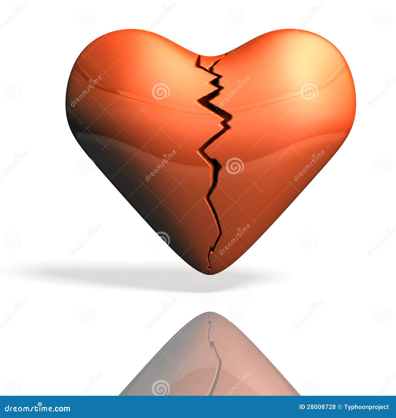 Corazón herido rasgado. stock de ilustración. Ilustración de agrietado ...