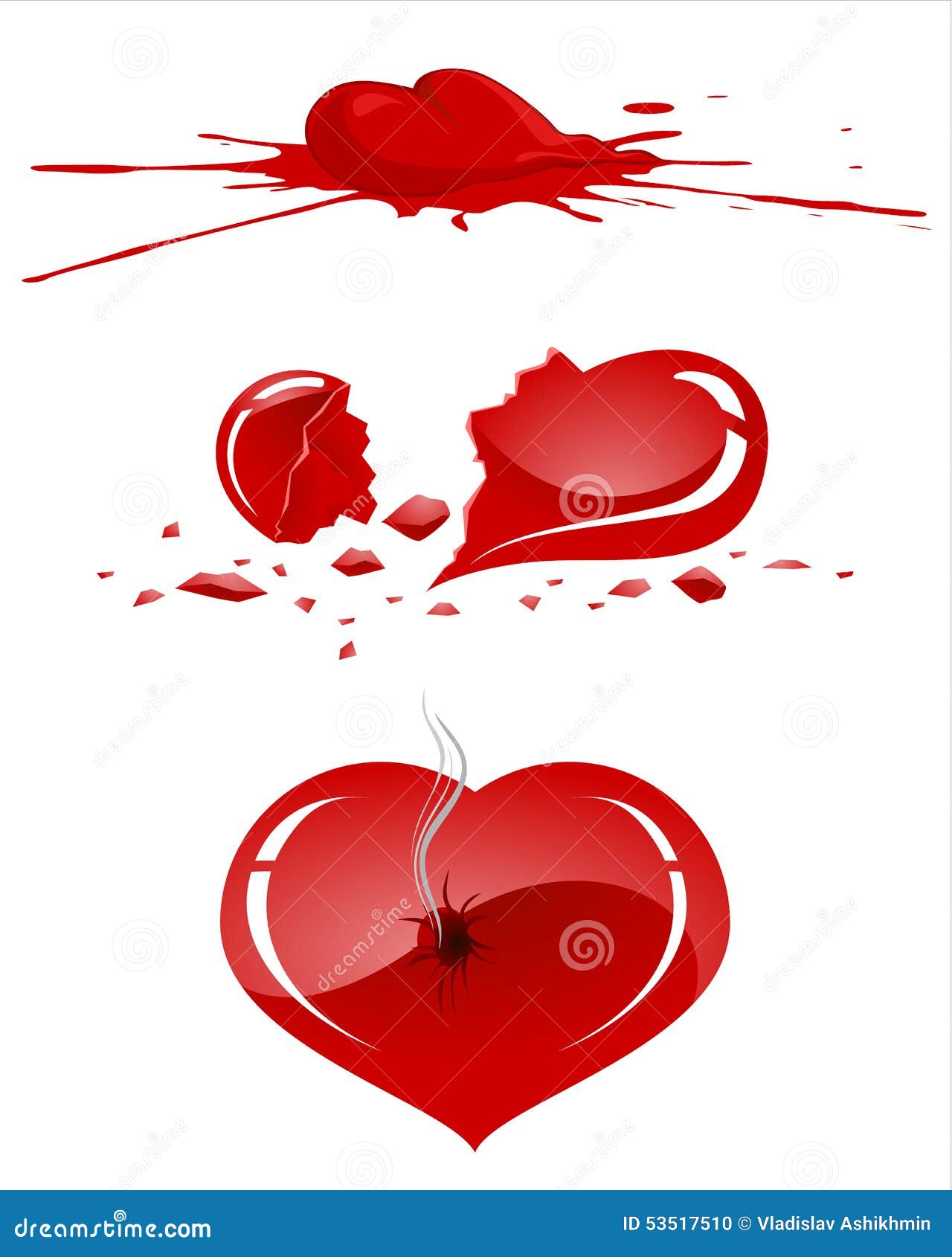 Corazón humano dañado ilustración del vector. Ilustración de muestra ...