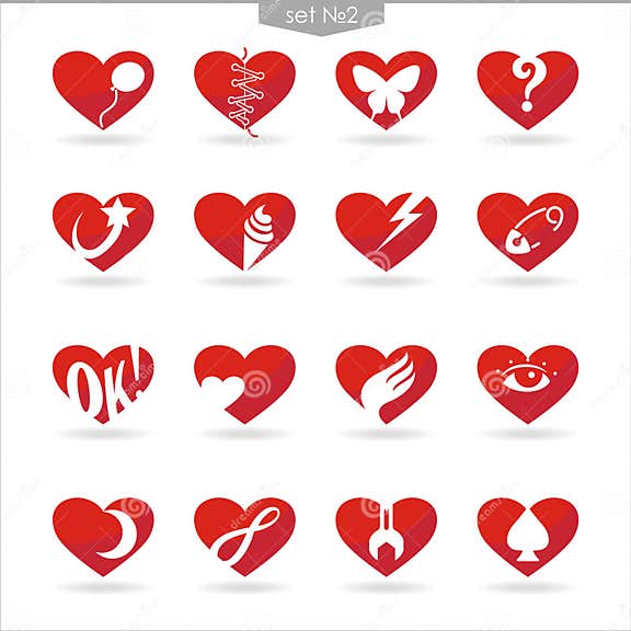 Corazón icons_set2 ilustración del vector. Ilustración de vector - 68929539
