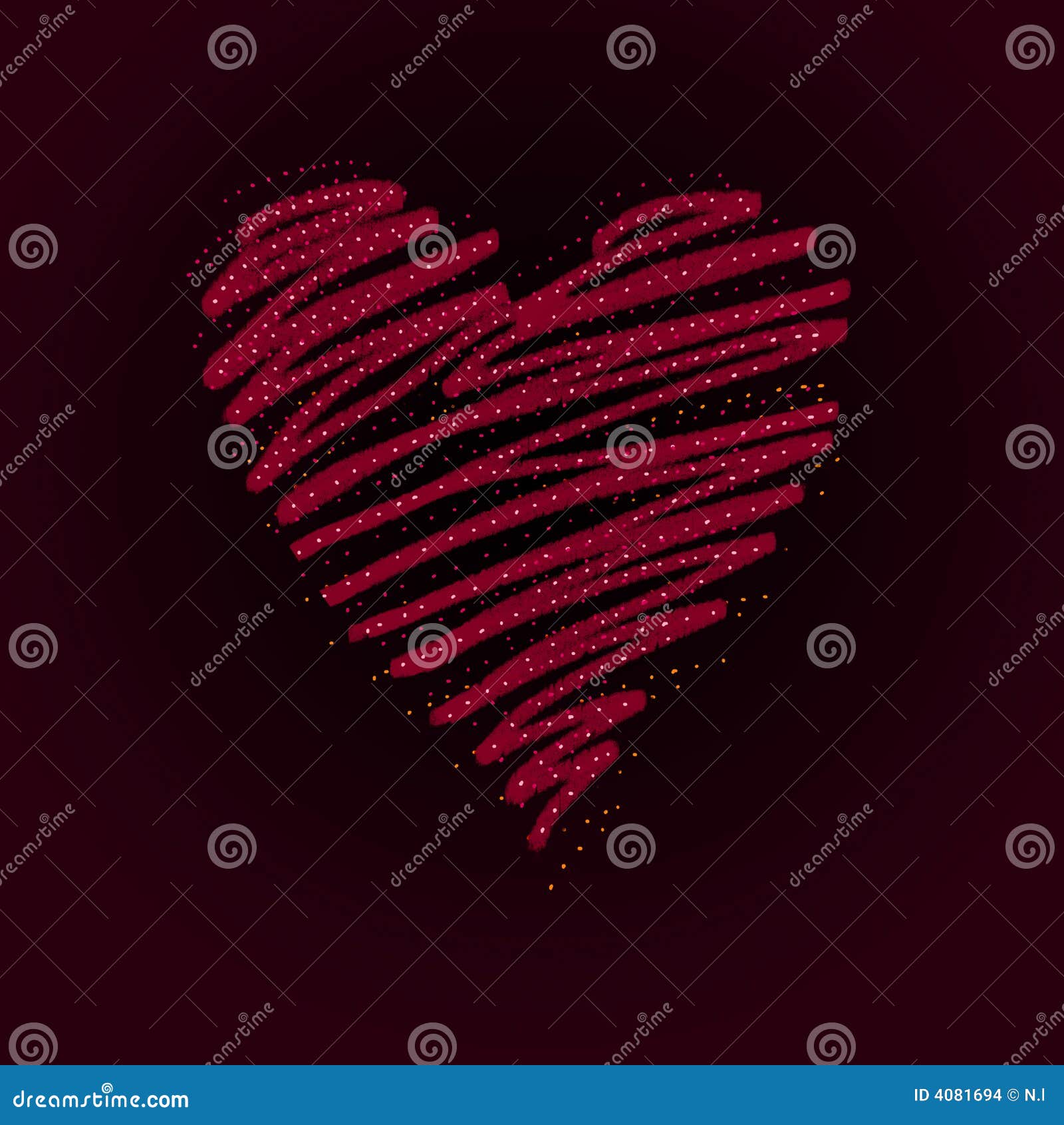 Corazón incompleto stock de ilustración. Ilustración de estilo - 4081694