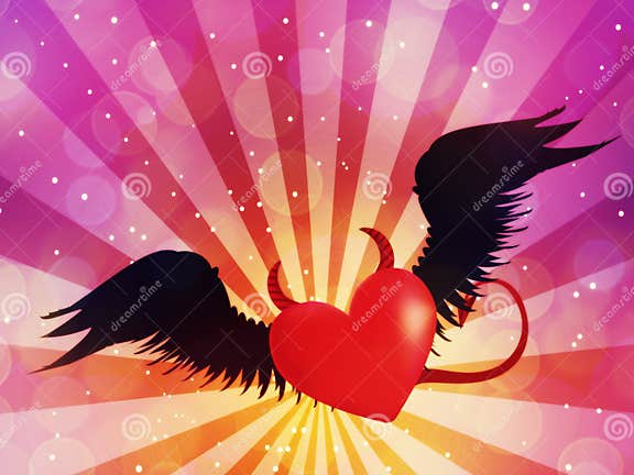 Corazón malvado stock de ilustración. Ilustración de refleje - 32096837