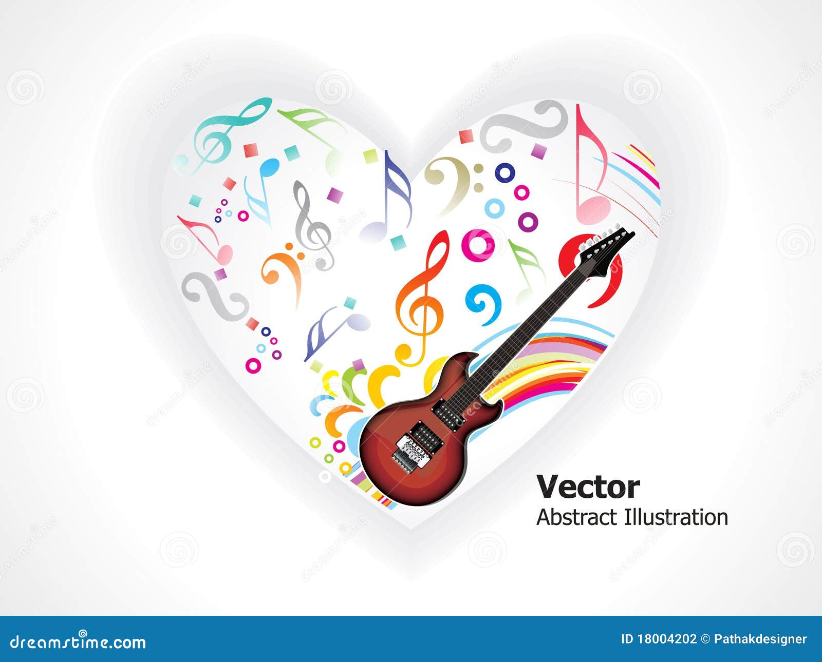 Corazón musical abstracto ilustración del vector. Ilustración de ...