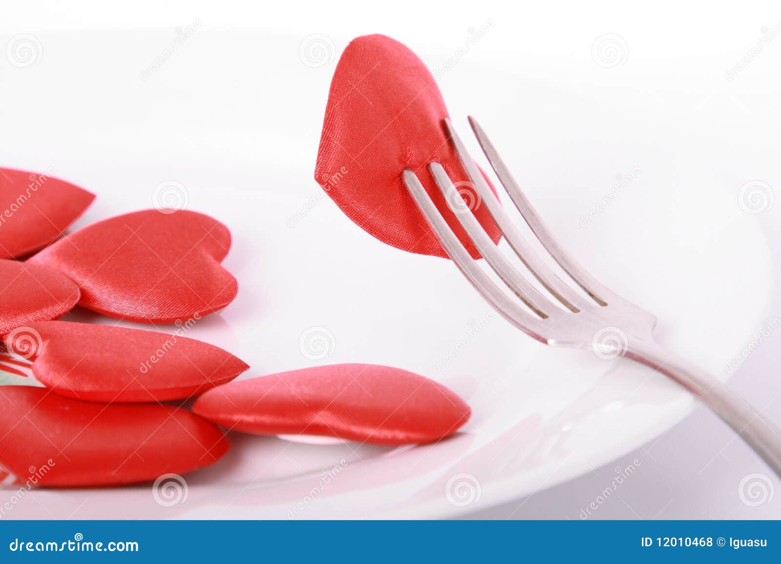 Corazón Perforado Por La Fork Foto de archivo - Imagen de alimento ...