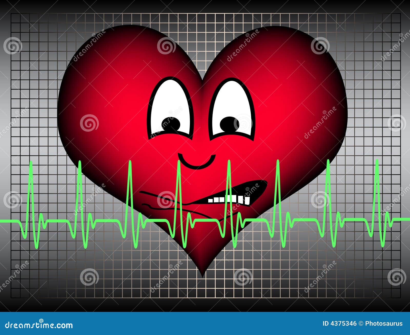 Corazón Que Parece Asustado Ilustración del Vector - Ilustración de ...