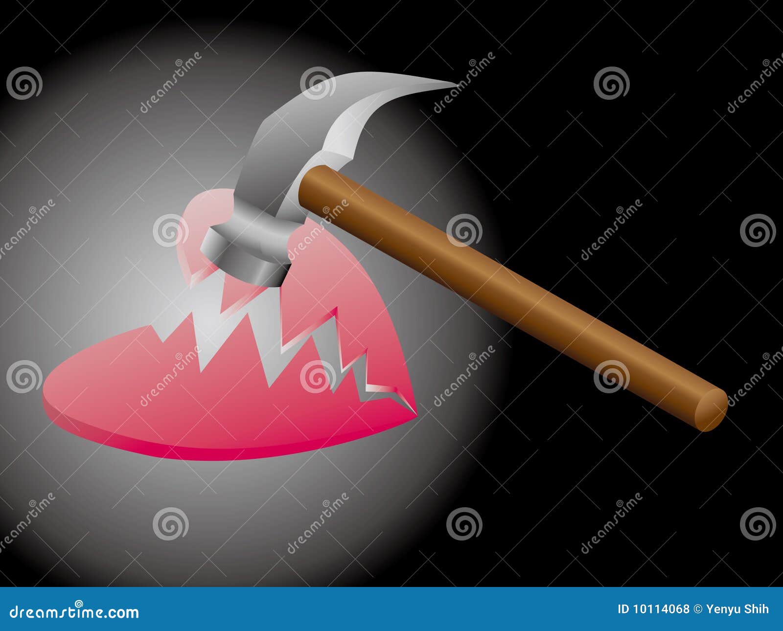 Corazón quebrado ilustración del vector. Ilustración de valentina ...