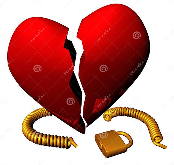 Corazón quebrado stock de ilustración. Ilustración de dolor - 12385237