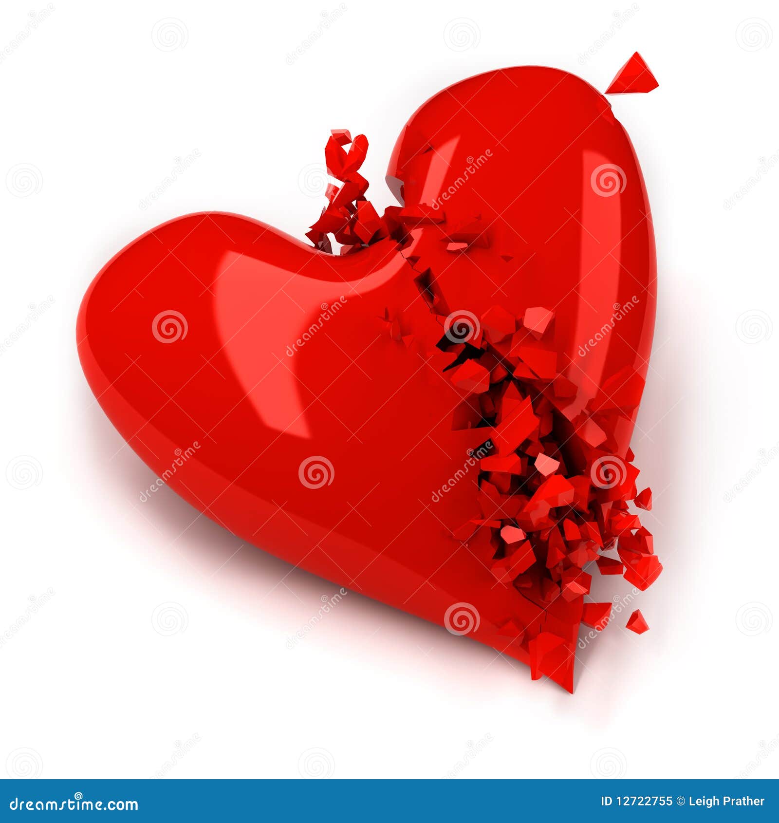 Corazón quebrado stock de ilustración. Ilustración de pérdida - 12722755