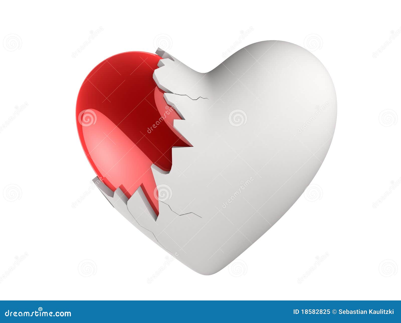 Corazón quebrado stock de ilustración. Ilustración de amante - 18582825