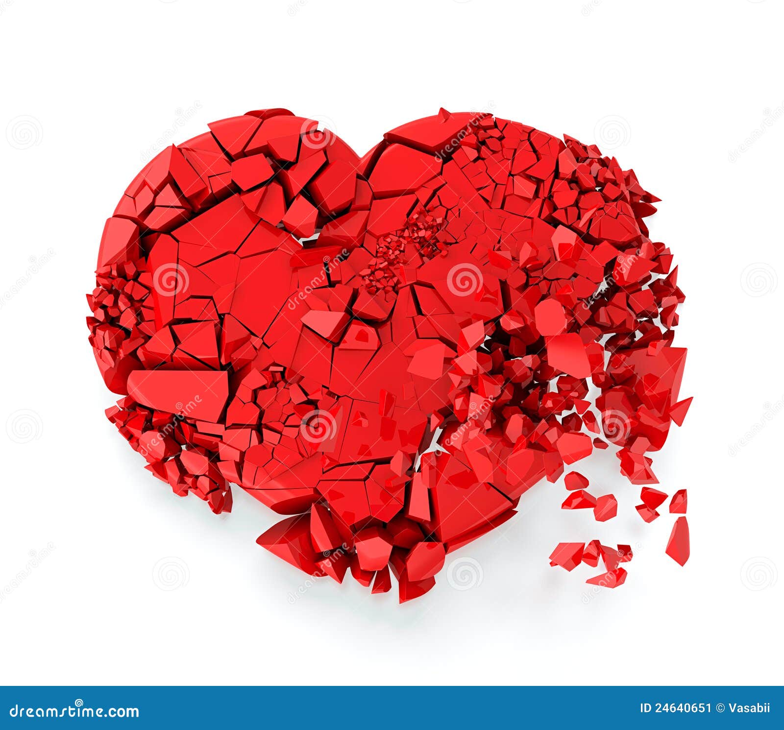 Corazón quebrado stock de ilustración. Ilustración de lazo - 24640651