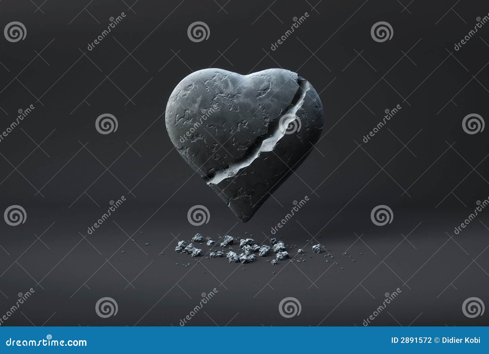 Corazón quebrado stock de ilustración. Ilustración de triste - 2891572