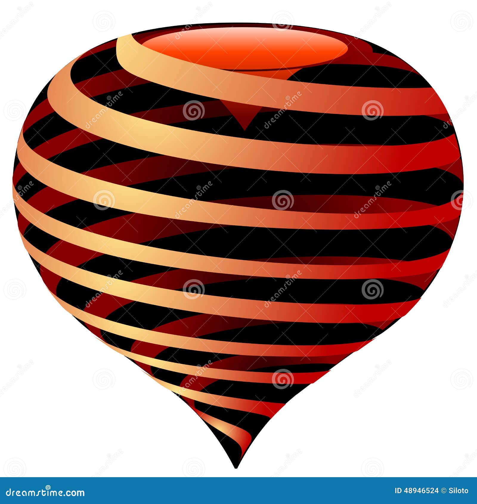 Corazón rayado del vector ilustración del vector. Ilustración de ...