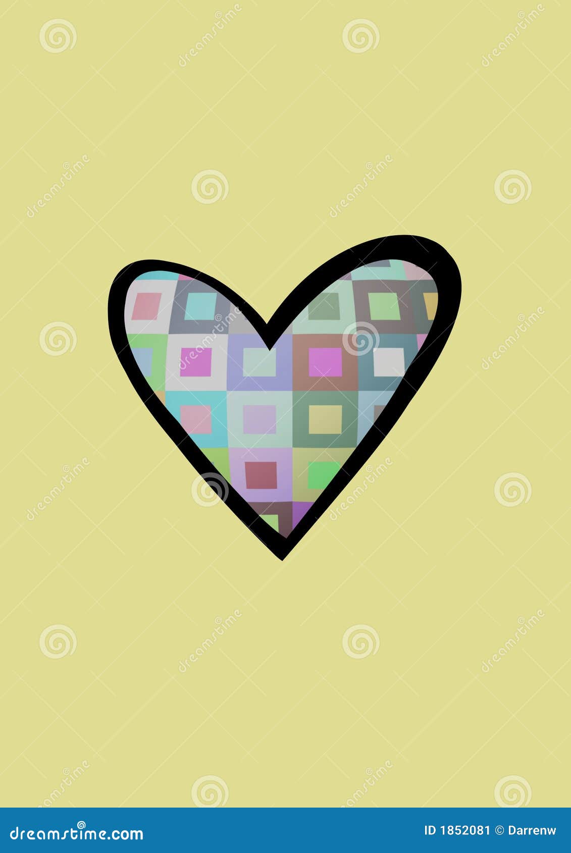 Corazón retro stock de ilustración. Ilustración de miel - 1852081