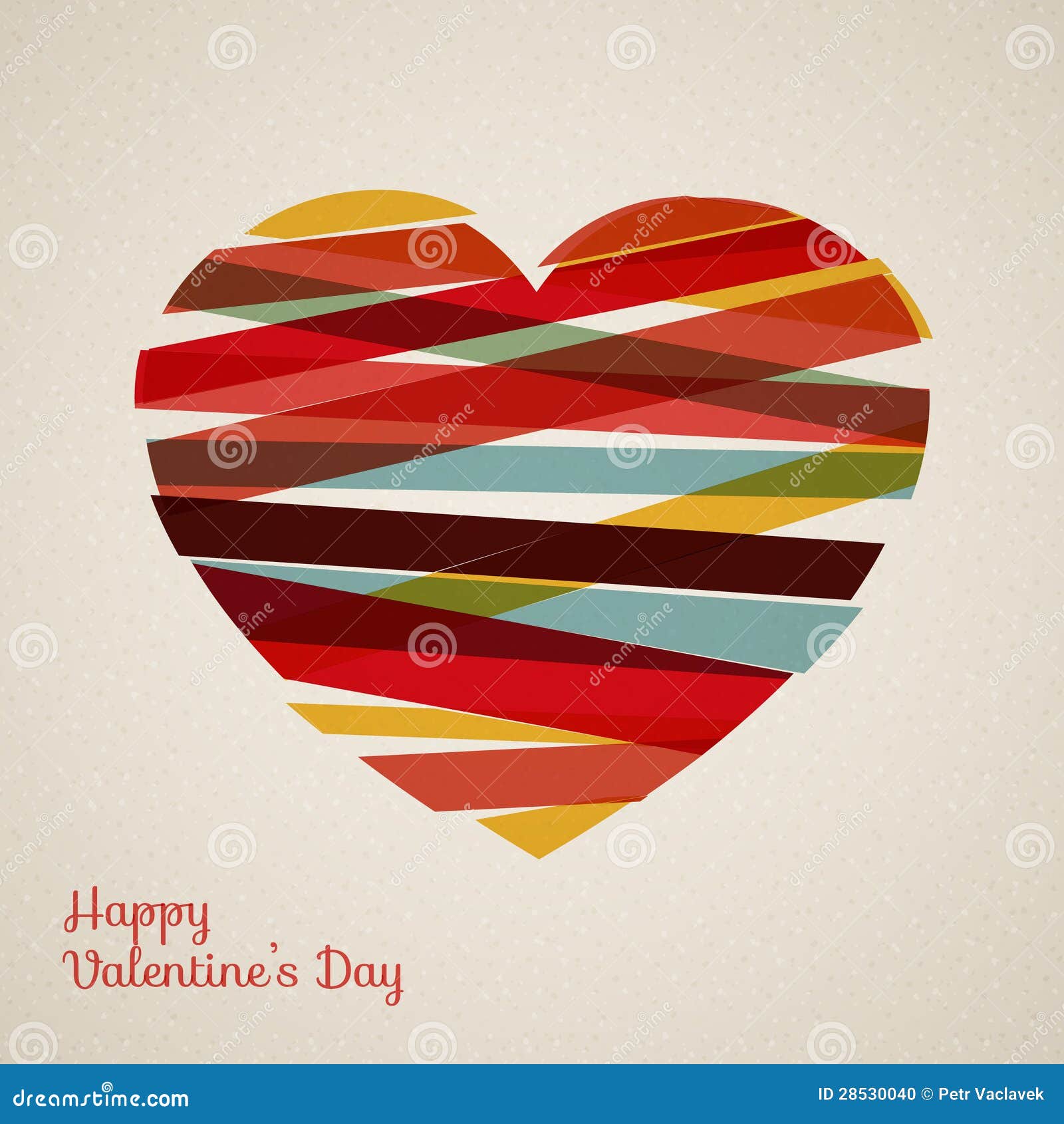 Corazón retro del vector stock de ilustración. Ilustración de sencillo ...