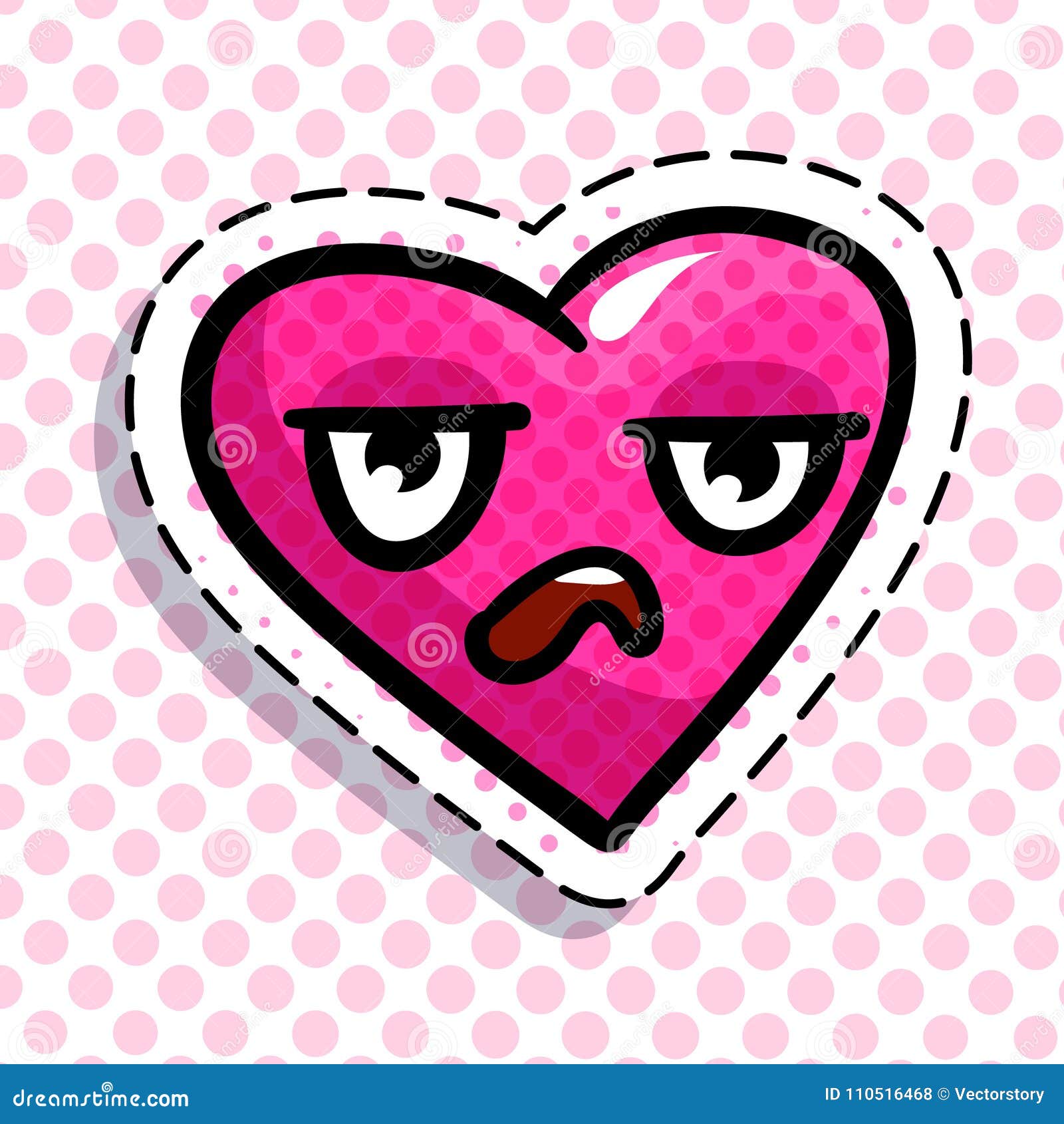 Corazón rojo cansado ilustración del vector. Ilustración de enhorabuena ...