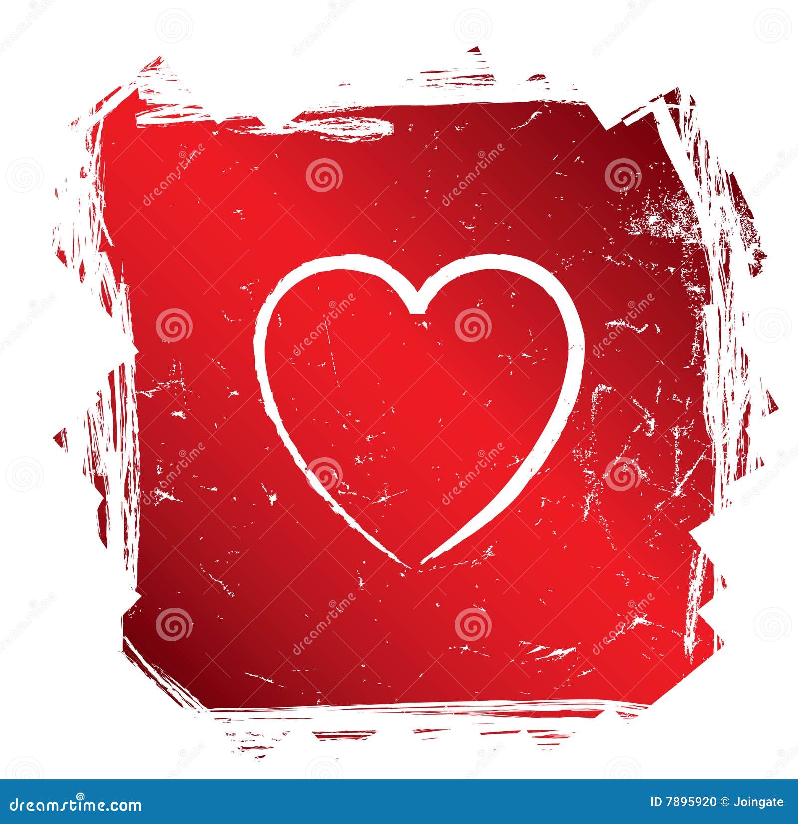 Corazón Rojo Moderno Del Grunge, Vector Ilustración del Vector ...