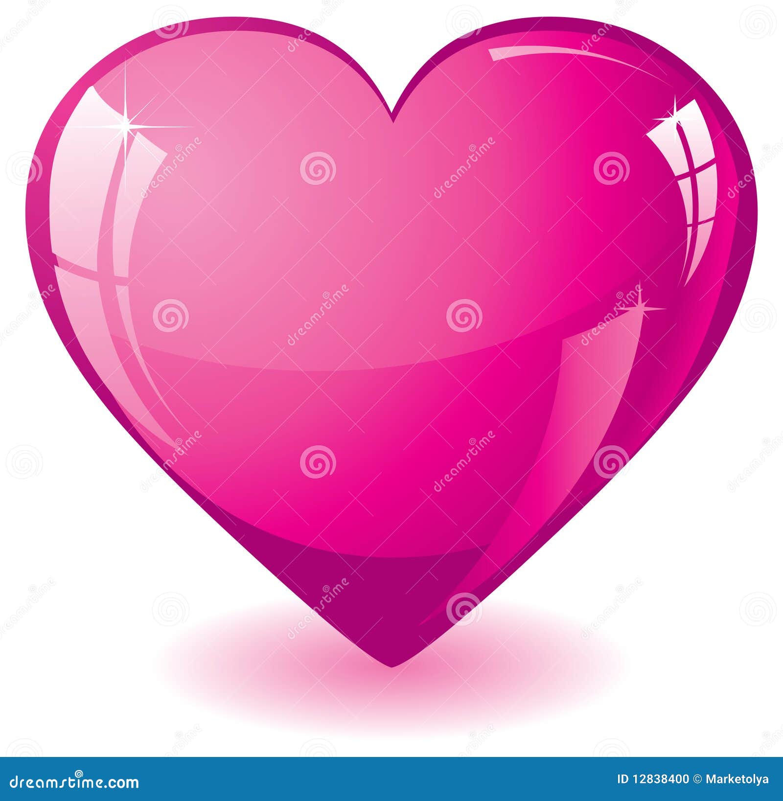 Corazón rosado ilustración del vector. Ilustración de cristal - 12838400