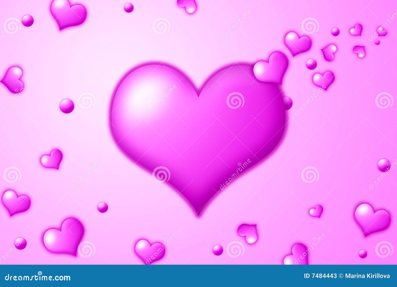 Corazón rosado stock de ilustración. Ilustración de contexto - 7484443