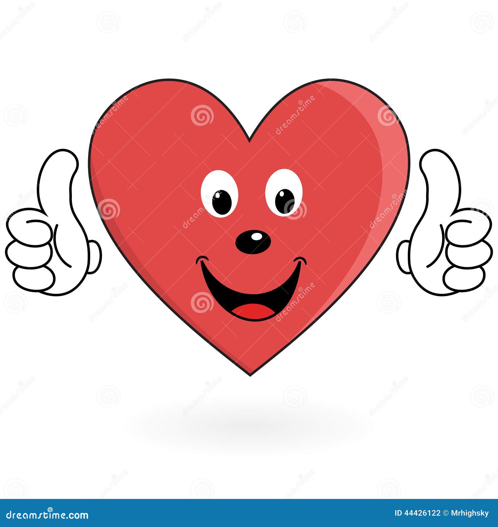 Corazón sano del amor ilustración del vector. Ilustración de pulgares ...