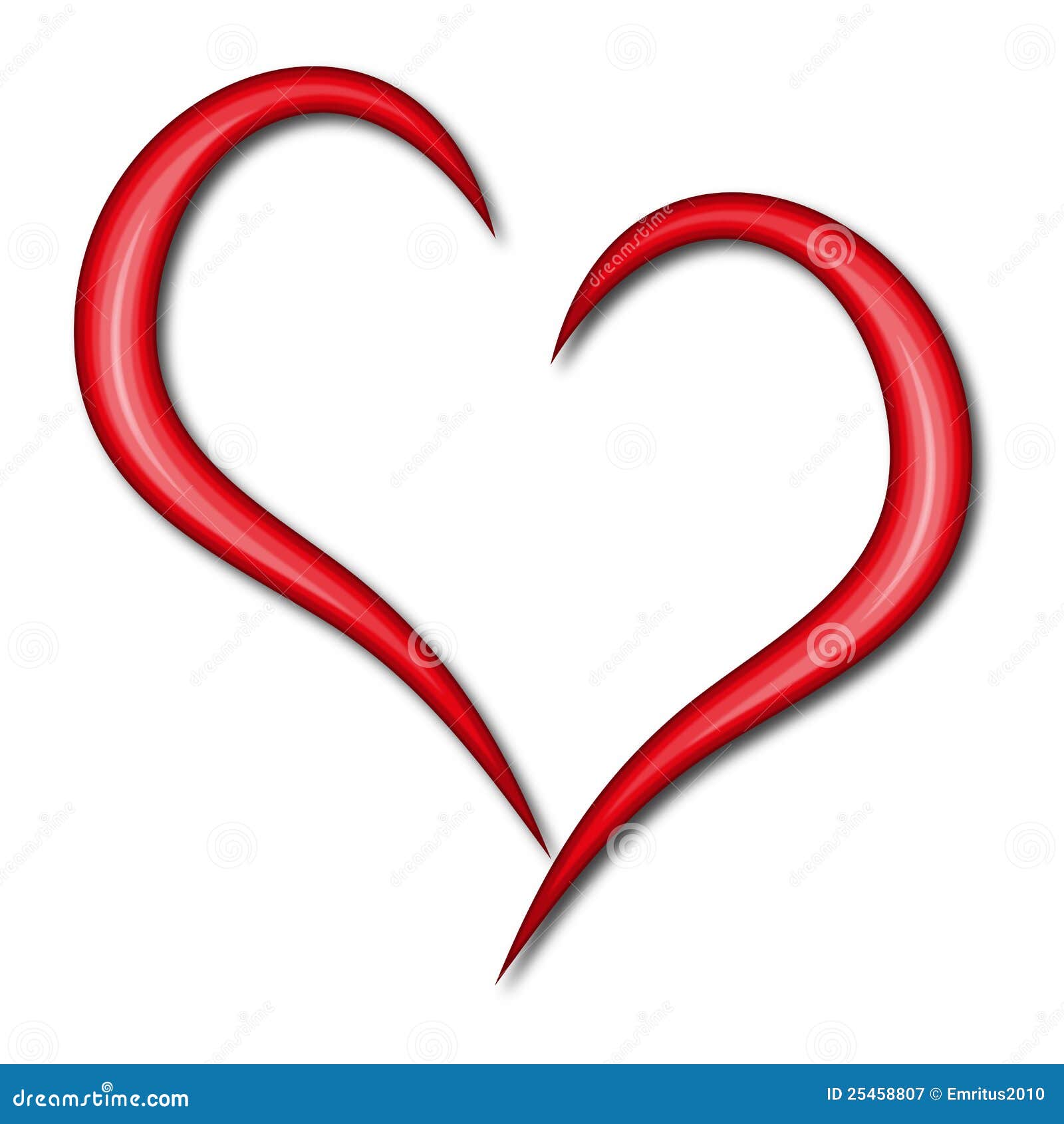 Corazón simple stock de ilustración. Ilustración de amor - 25458807