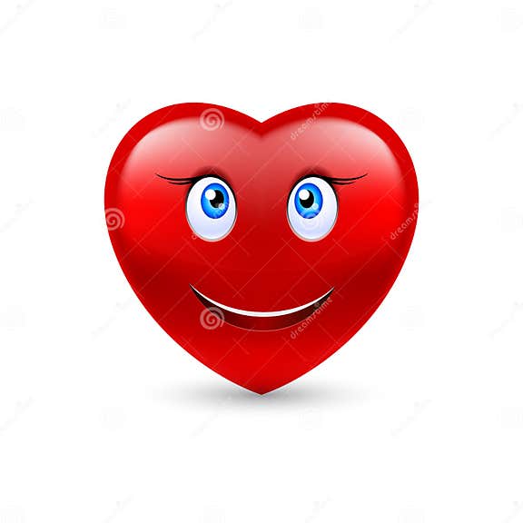 Corazón sonriente ilustración del vector. Ilustración de humano - 61520363