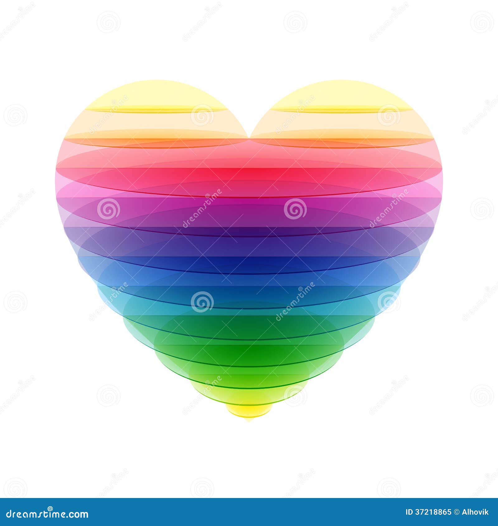 Corazón transparente ilustración del vector. Ilustración de encantador ...