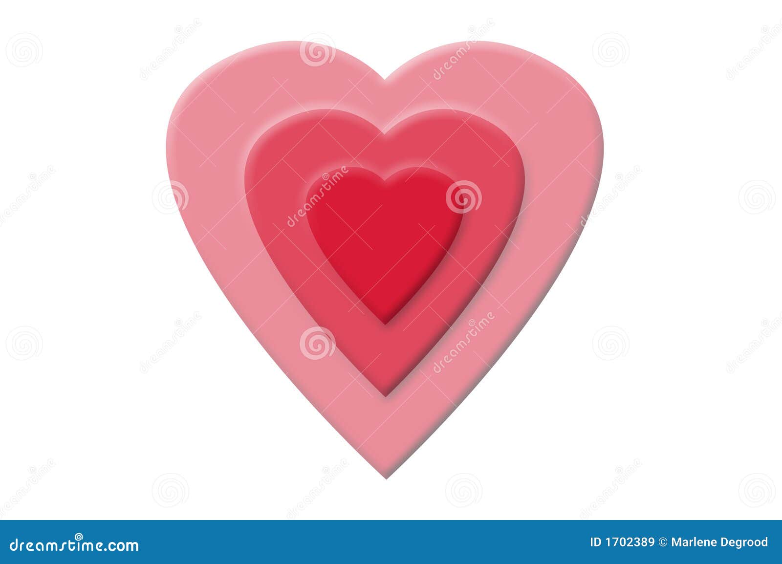 Corazón triple del amor stock de ilustración. Ilustración de exprese ...