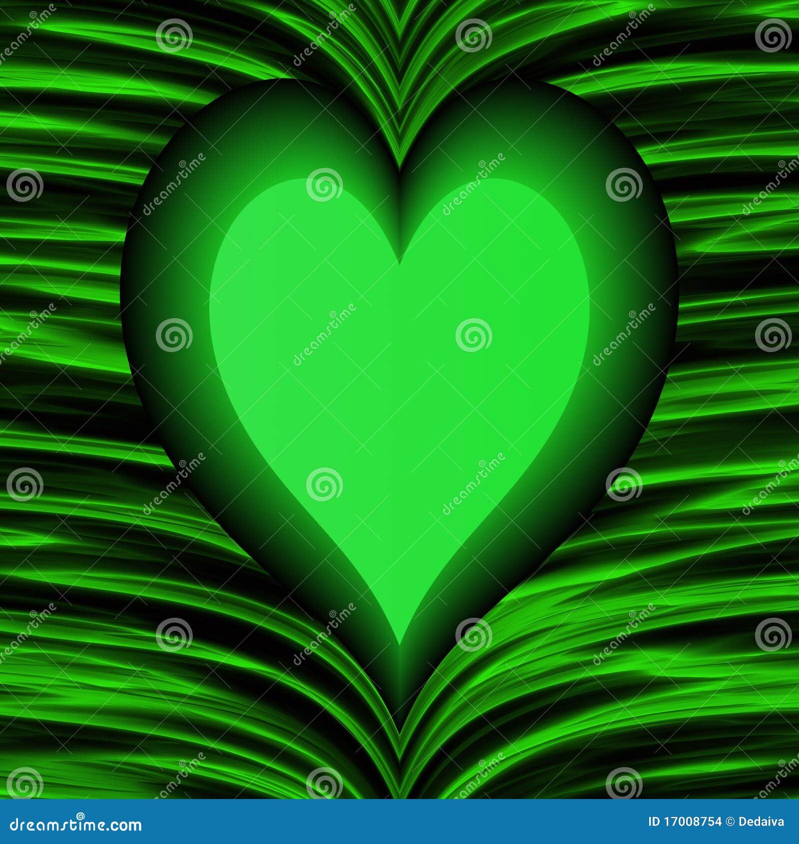 Corazón verde stock de ilustración. Ilustración de invite - 17008754